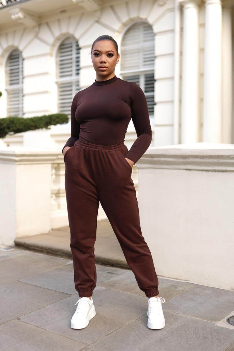 Chocolate Brown Joggers for Women - SETSOFRAN London